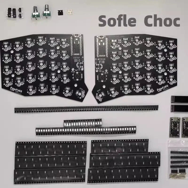 Sofle Choc Kit PCB de teclado dividido personalizado com chips de ...