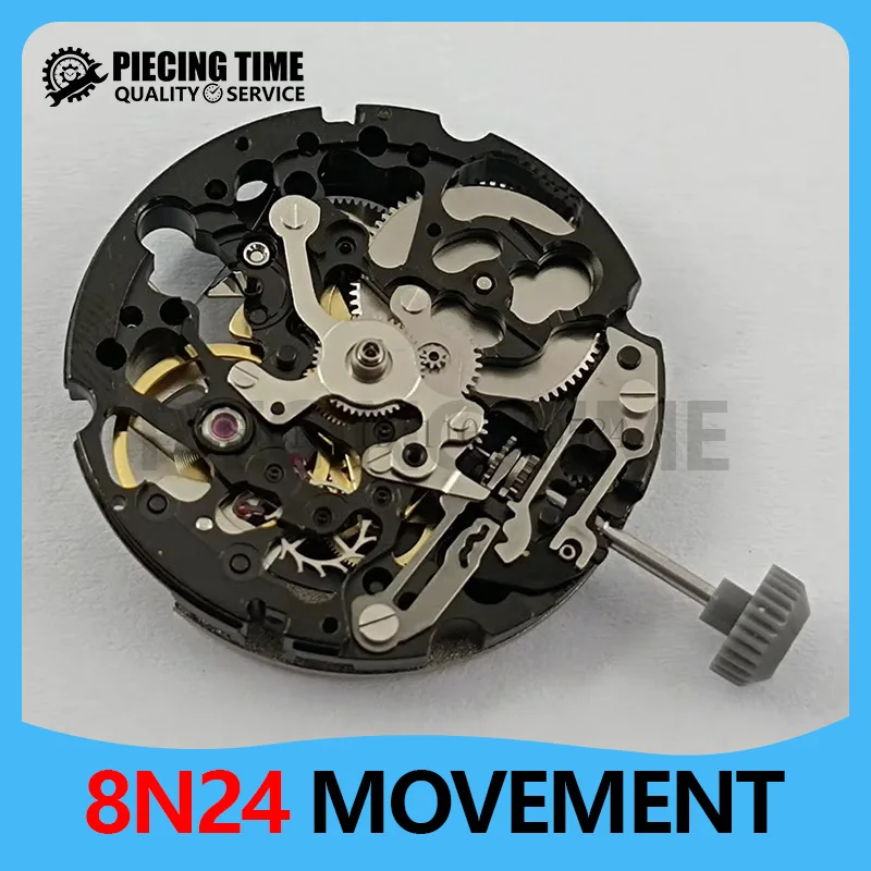 New Japanese 8N24 Fully Automatic Mechanical Watch Movement 21600 Black ...