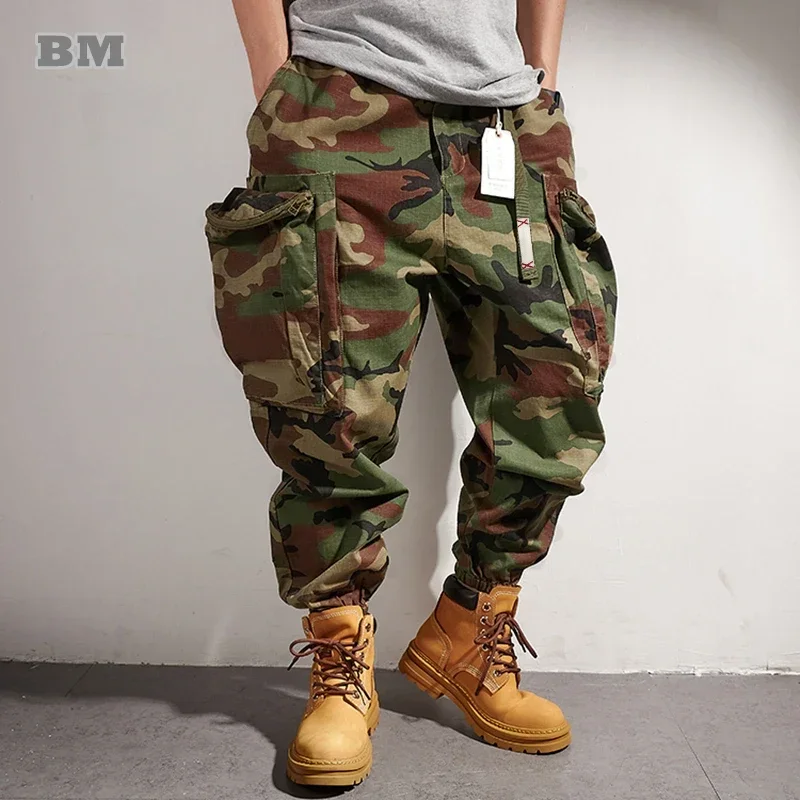 Plus Size American Outdoor Function Camouflage Tactical Cargo Pants Men ...