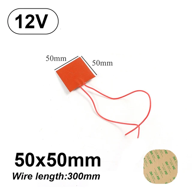 12V 220V Silicone Rubber Heating Pad Flat Heater Band Square Heated Bed ...