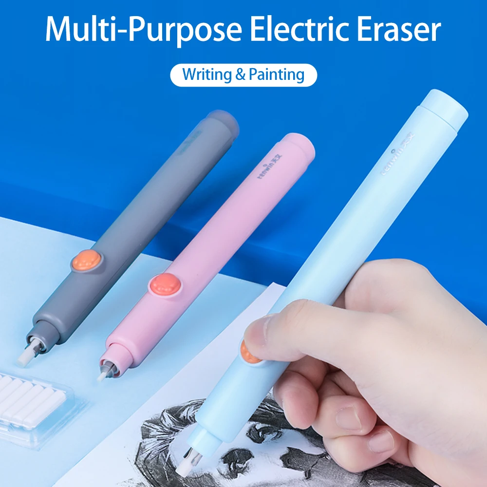 Electric-Eraser-Rechargeable-Pencil-Erasers-with-20pcs-Eraser-Refills ...