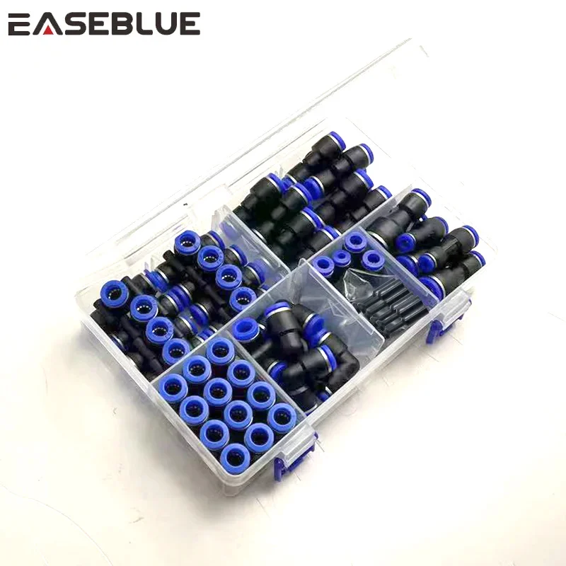 58Pcs/Box PU/PG/PE/PY/PV PP Plug Pneumatic Connectors Kit 8mm Outer ...