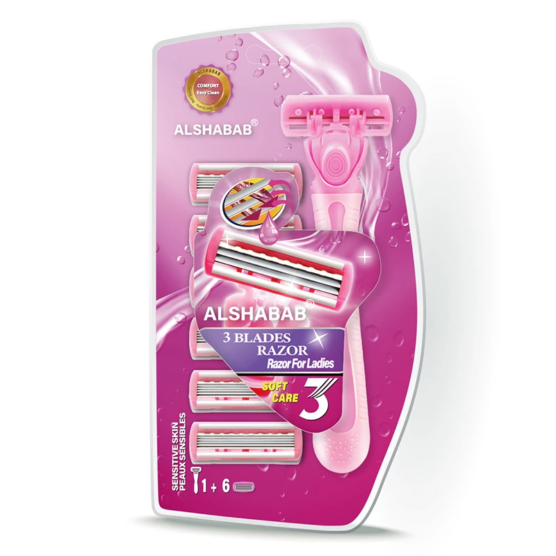 ALSHABAB 1 Handle 7 Cartridges Manual Razor Set for Men and Women ...