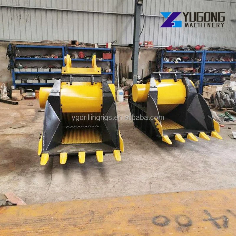 YG-Jaw-Crusher-Excavator-Mobile-Crushing-Screening-Bucket-Mining-Bucket ...