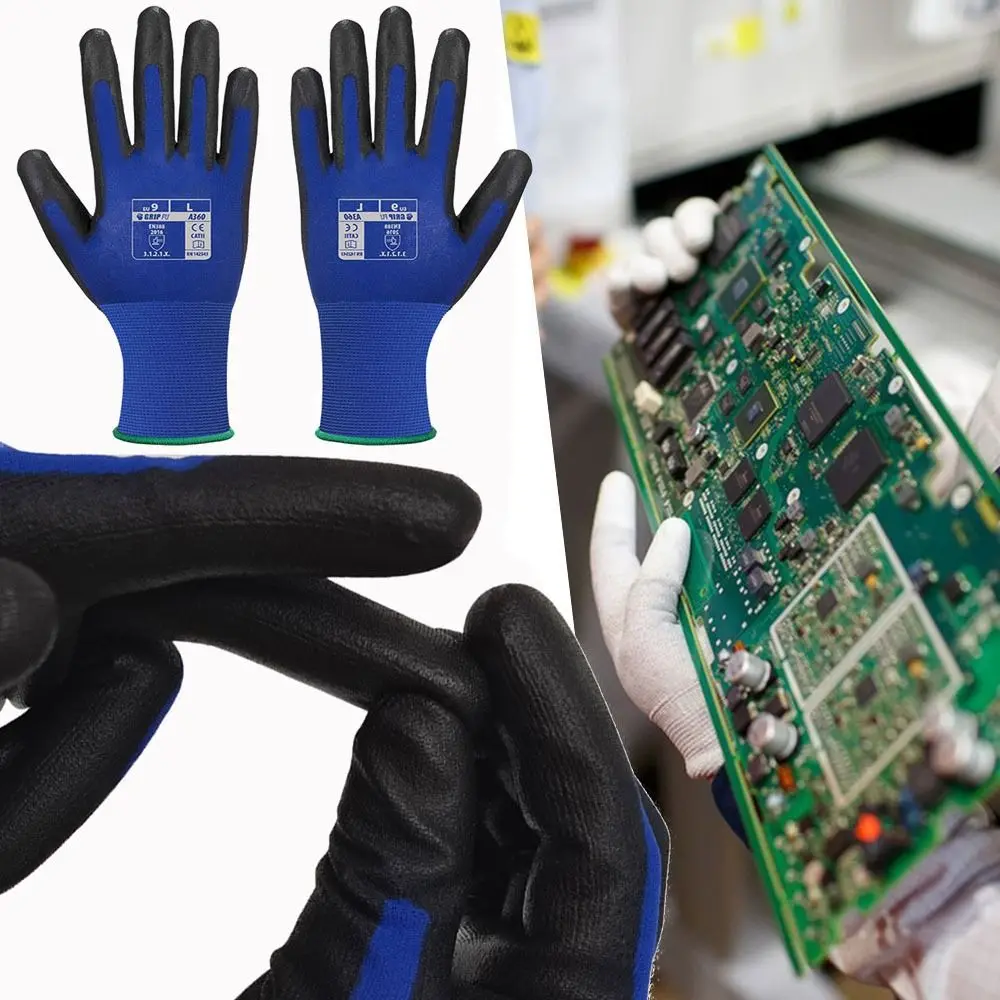 Ulthin Anti-static Gloves 18 Needles PU Coated Working Gloves ...