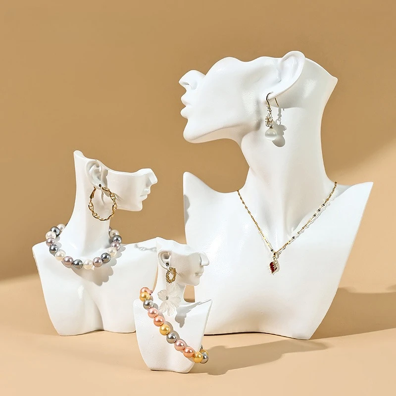 White resin portrait model stand window live broadcast necklace ...