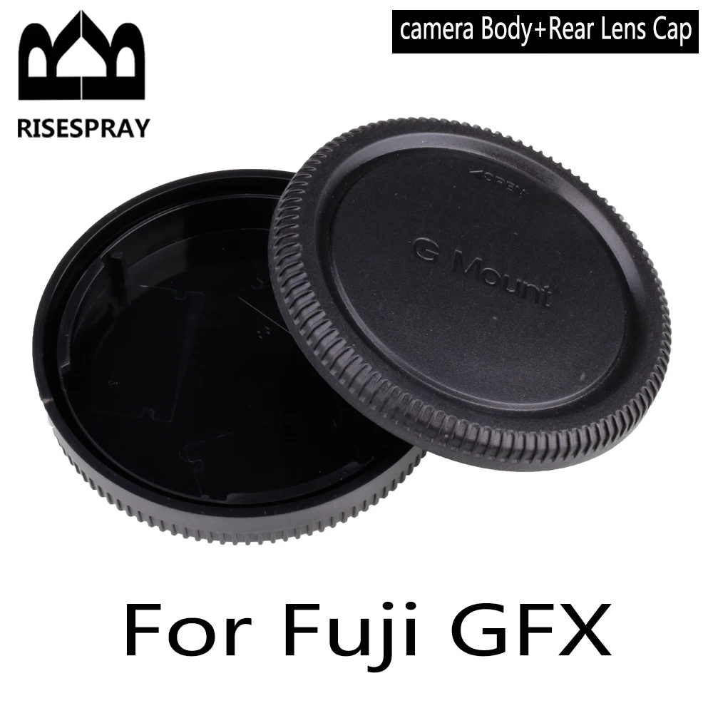For Fujifilm GFX mount Lens Rear Cap / Camera Body Cap Plastic Black ...