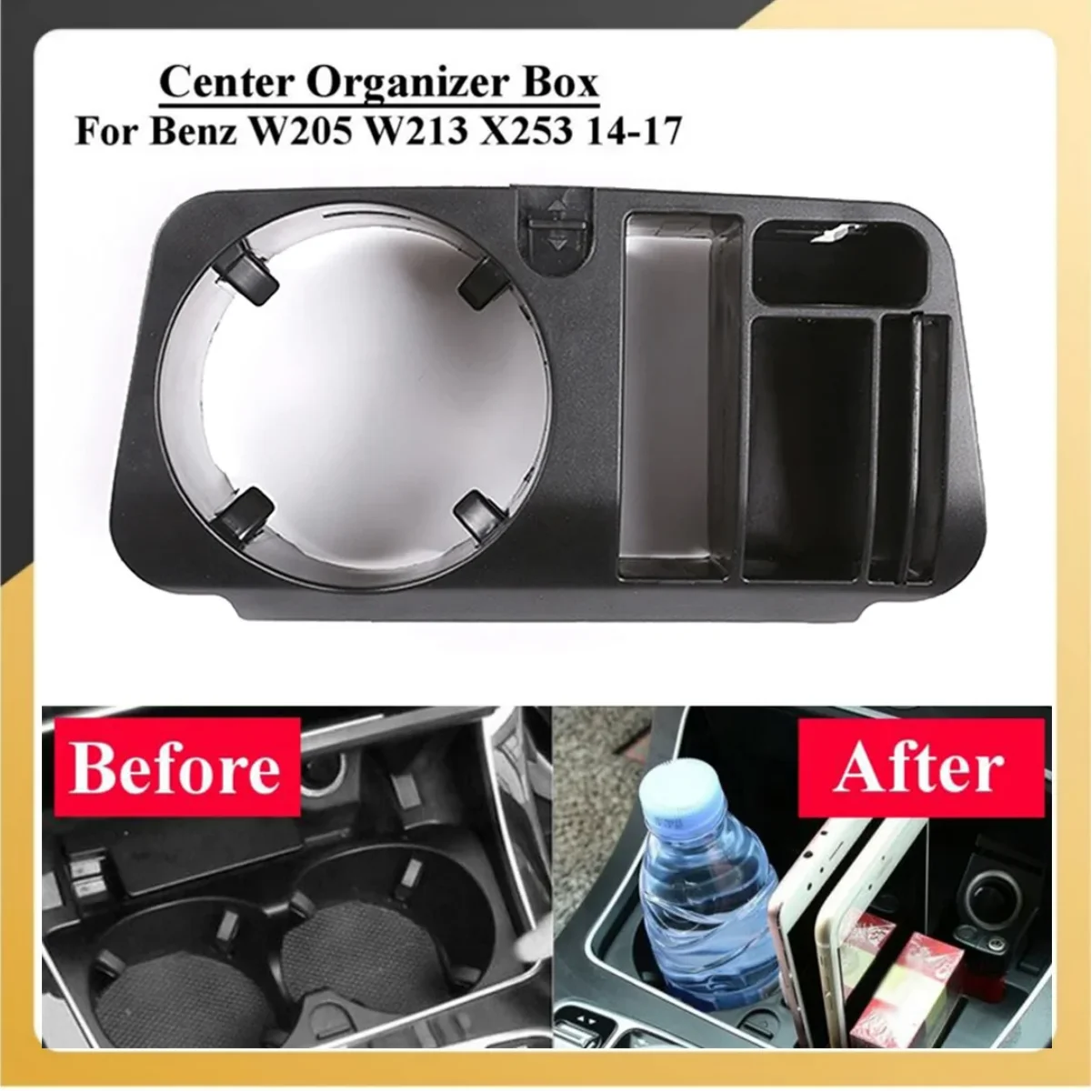Center-Console-Armrest-Storage-Box-Center-Organizer-Box-For-Mercedes-E ...
