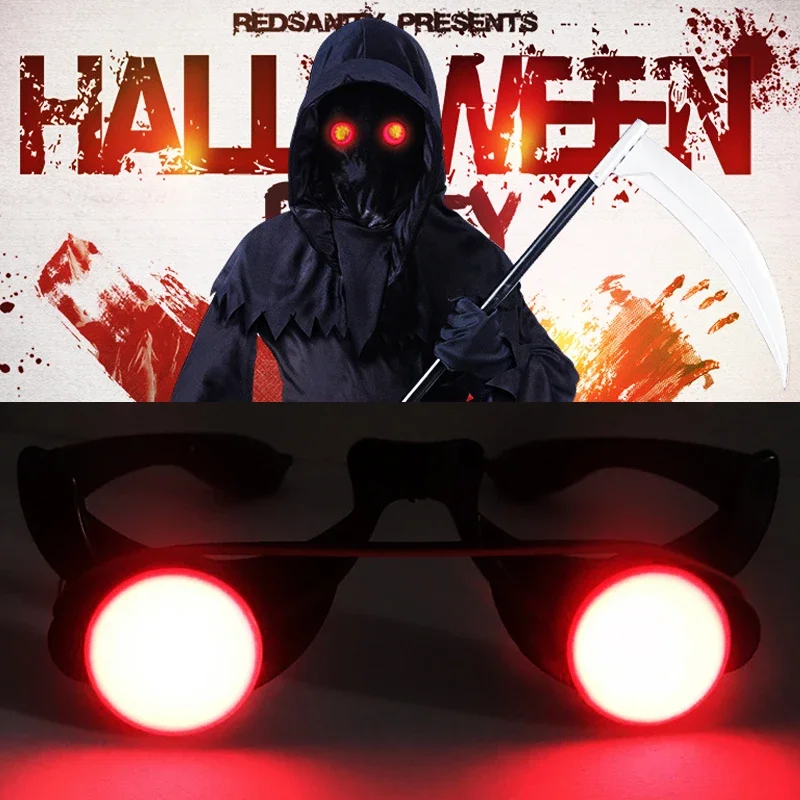 Halloween-Light-Up-LED-Glasses-Luminous-Eyewear-Death-Role-Playing ...