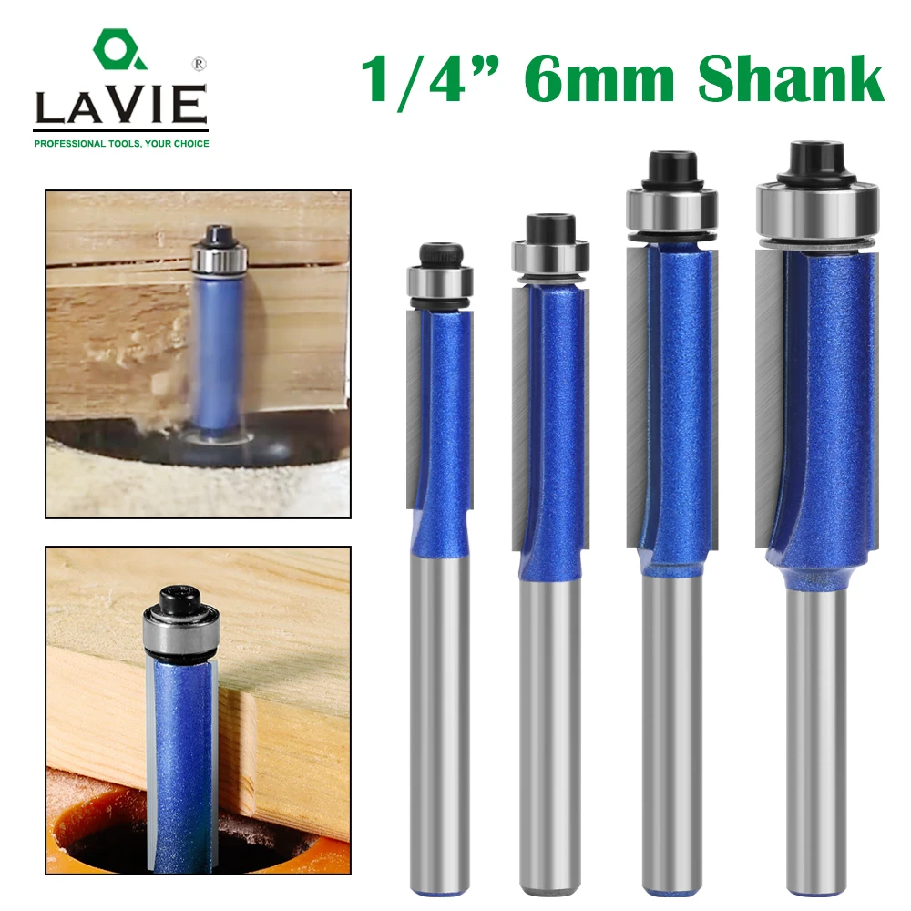 LAVIE-1pc-6mm-1-4-shank-high-quality-Milling-Cutter-Flush-Trim-With ...