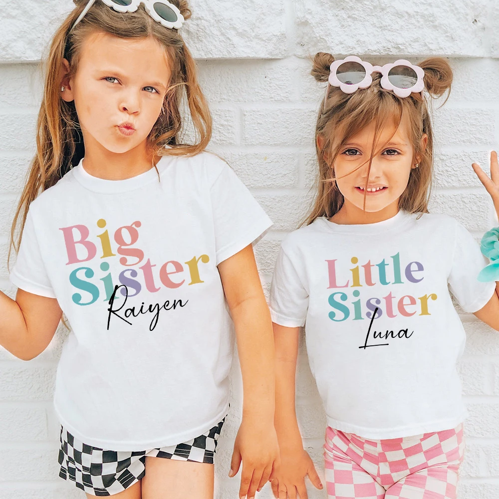 Camiseta-personalizada-con-estampado-de-hermana-mayor-y-hermana-peque-a ...