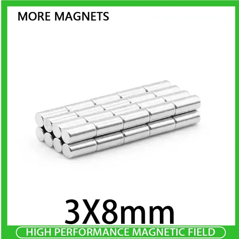 20-50-100-200PCS-3x8mm-Small-Search-Minor-Magnet-Bulk-Round-Super ...