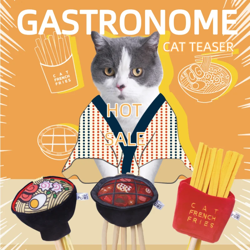 Chef-Stick-Cute-Cat-Teaser-Toy-Hot-Pot-French-Fries-Ramein-Noodle ...