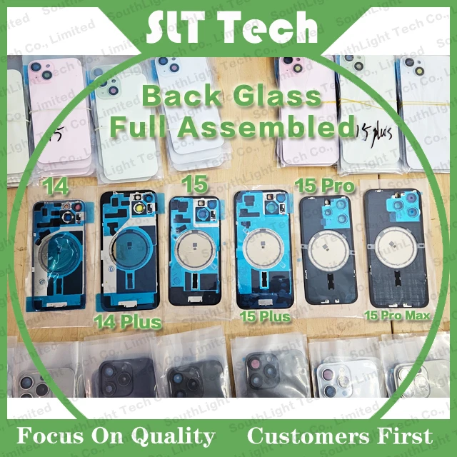 For-iphone-14-15-Pro-Max-Plus-Back-Glass-Full-Assembled-With-Iron-Plate ...