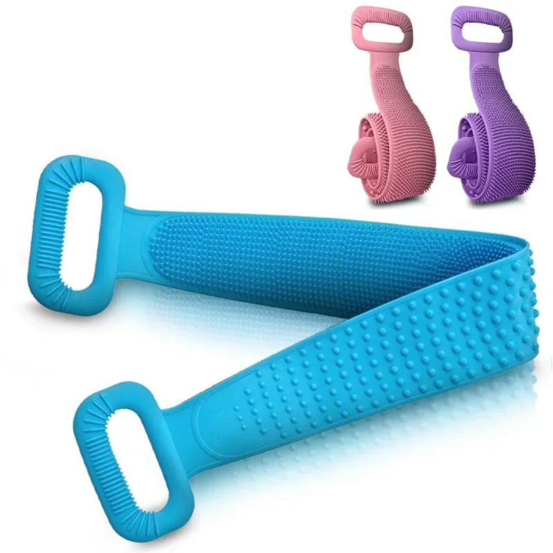2in1-Body-Silicone-Brush-Scrub-Exfoliating-Back-Scrubber-Bath-Belt ...