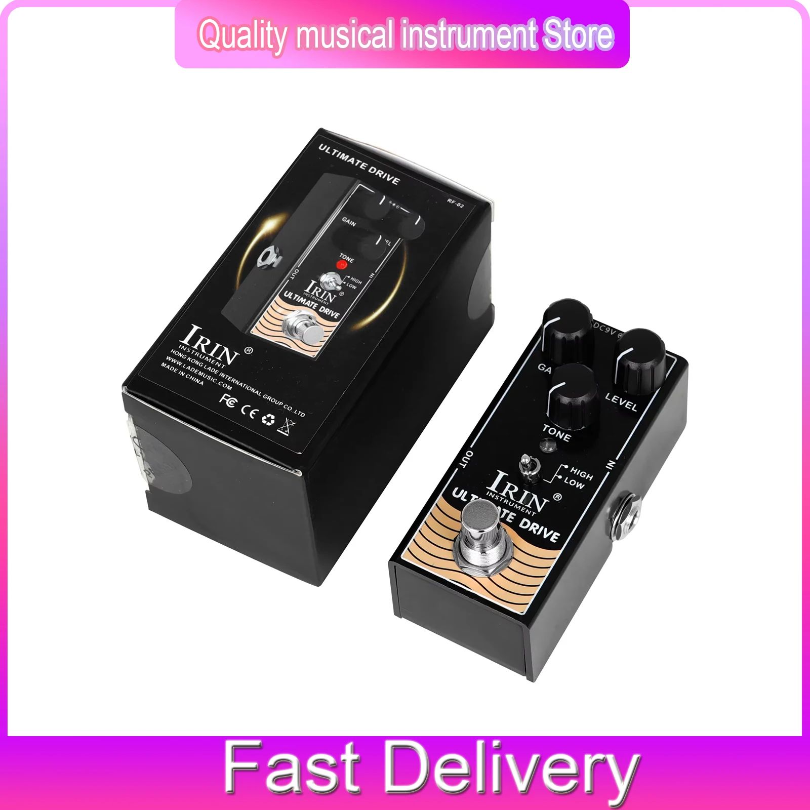 IRIN RF-02 Electric Guitar Effects Pedal ULTIMATE DRIVE Monoblock ...