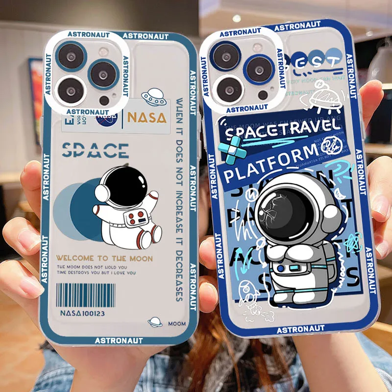 Cute-Cartoon-Astronaut-Star-Space-Phone-Case-For-Samsung-A-10-20-30-70 ...