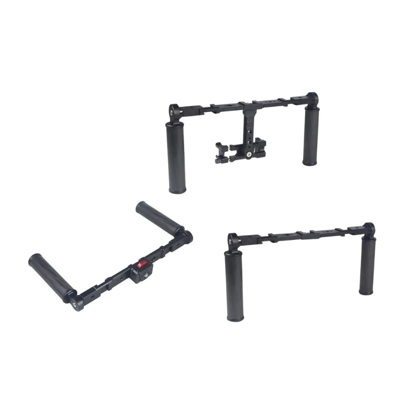 Dual Handheld Grip Holder Gimbal Handle Stabilizer Video Rig 1/4 3/8 ...
