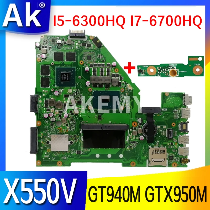 X550VX 메인 GT940M GTX950M GPU I5 6300HQ I7 6700HQ CPU 4GB 8GB RAM ASUS ...