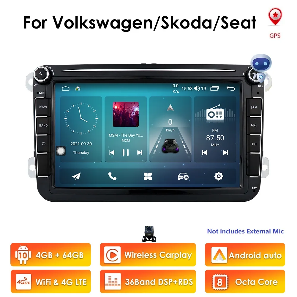 Reproductor Multimedia Android 10 con Pantalla de 8” y GPS para Coche ...