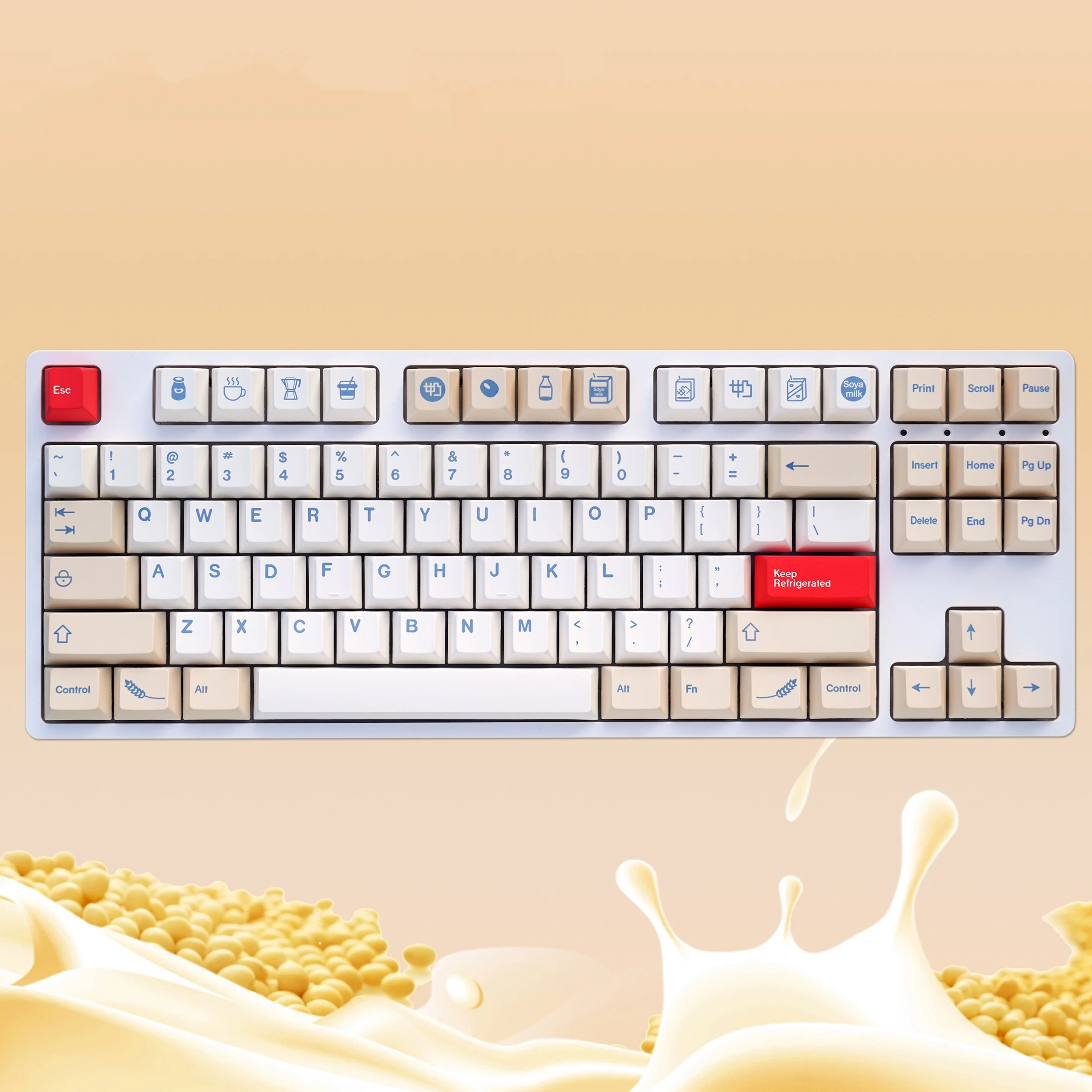 145-Keys-set-GMK-Soyamilk-Keycaps-PBT-Dye-Subbed-Key-Caps-Cherry ...
