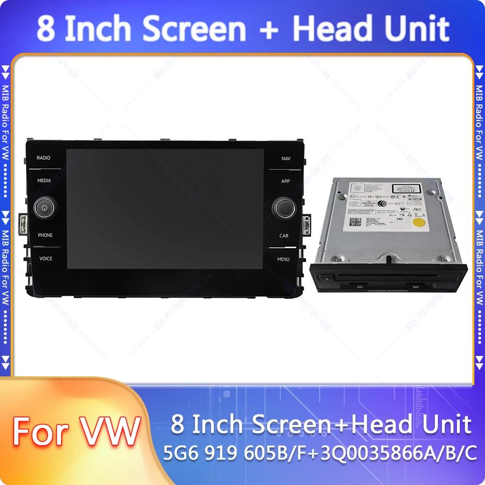 8-inch-Full-Touch-Glass-Display-5G6919605B-F-or-Head-Unit-3Q0035866A-B ...