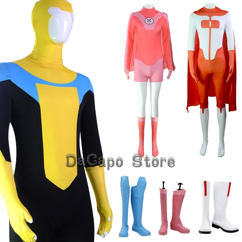 Invincible Mark Grayson Jumpsuit Cloak Superhero Cosplay Omni-man ...