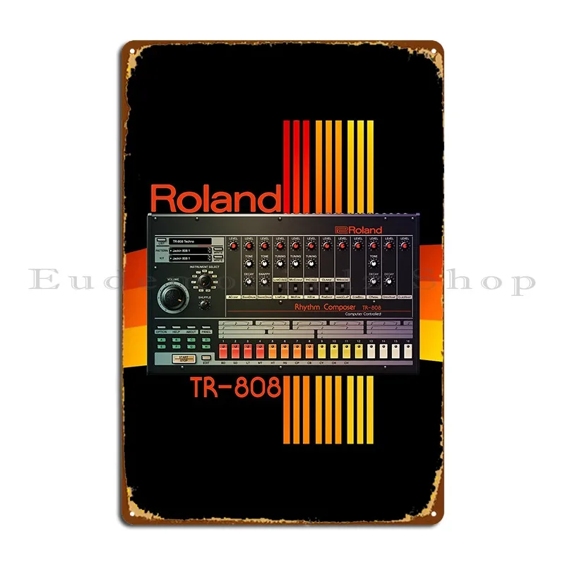 Roland Tr 808 Drum Machine Model Electronic Music Instrument Metal ...