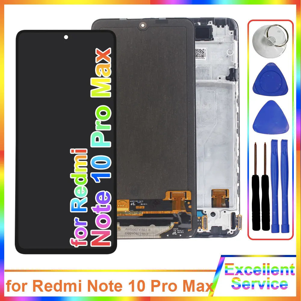 New AMOLED LCD for Xiaomi Redmi Note 10 Pro Max LCD Display Touch ...