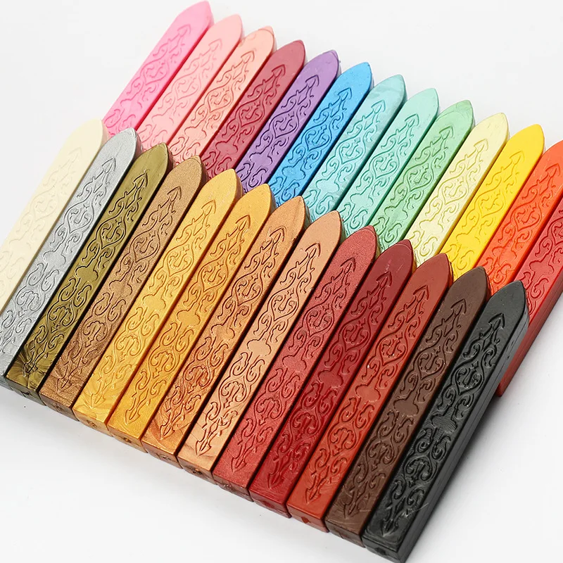 26-Color-Sealing-Wax-Stick-Antique-Arrow-Pattern-Wax-Core-Special ...