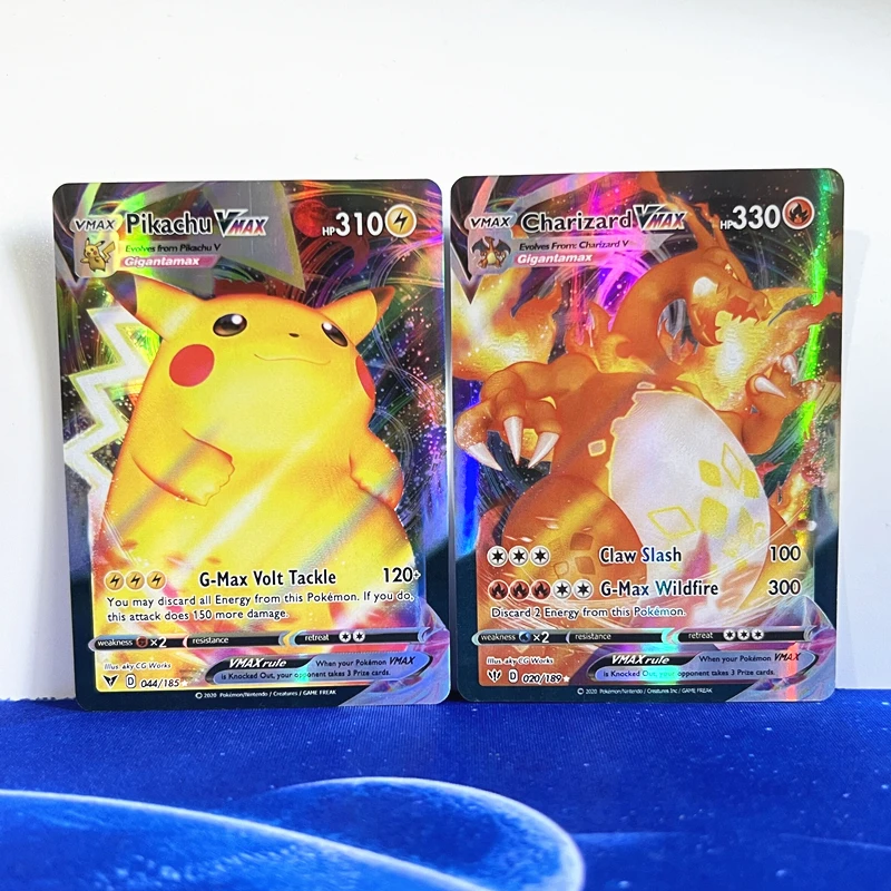 54-100pcs Cards English GX Energy Vmax Mega EX Table Game Charizard Pikachu Rare Collection ...