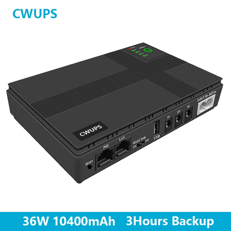 Mini-UPS-DC-36W-10400mAh-Power-Bank-Emergency-Supply-UPS-POE-Backup-9V ...