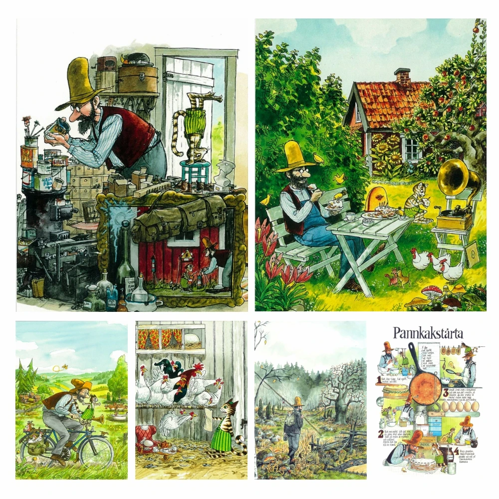 Diy 5D Full Diamond Painting Swiss Art Pettson and Findus Mosaic ...