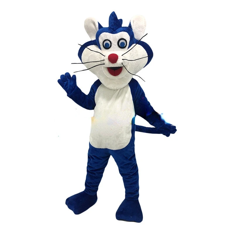 Blue Cat Custom Mascot Activity Costume Fursuit Cartoon Costumes Mascot ...