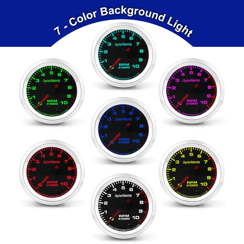 52mm-2-Car-Tachometer-Gauge-Tacho-Meter-0-10000-RPM-Measuring-Range-7 ...