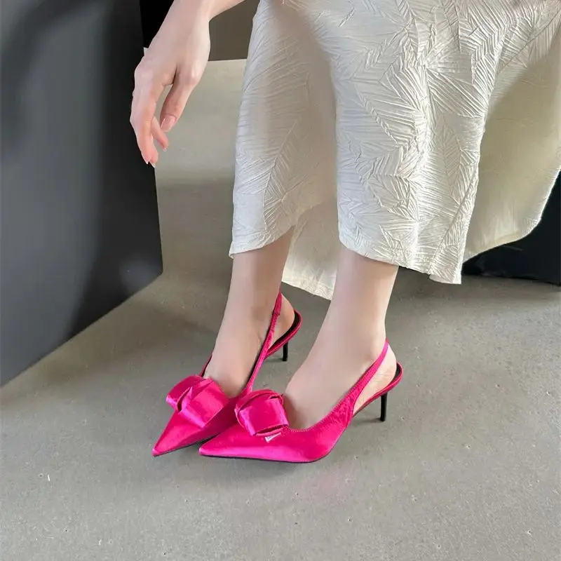 Vintage-Solid-Color-High-Heels-Fashion-Pointed-Toe-Women-Sandals-2024 ...