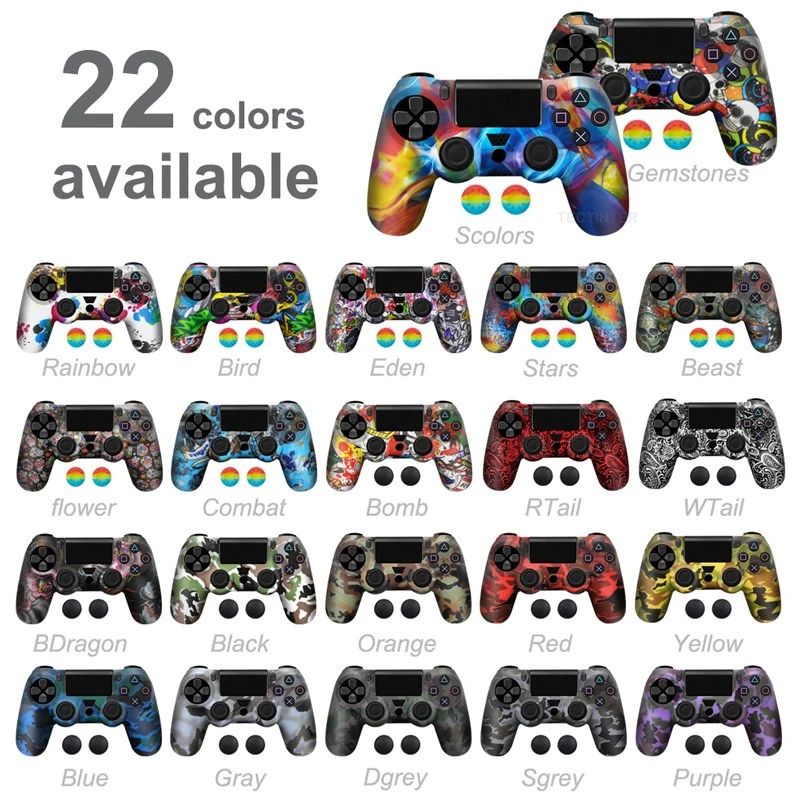 Silicone Rubber Case For Sony Ps4 Accessories Controller Cover Shell ...