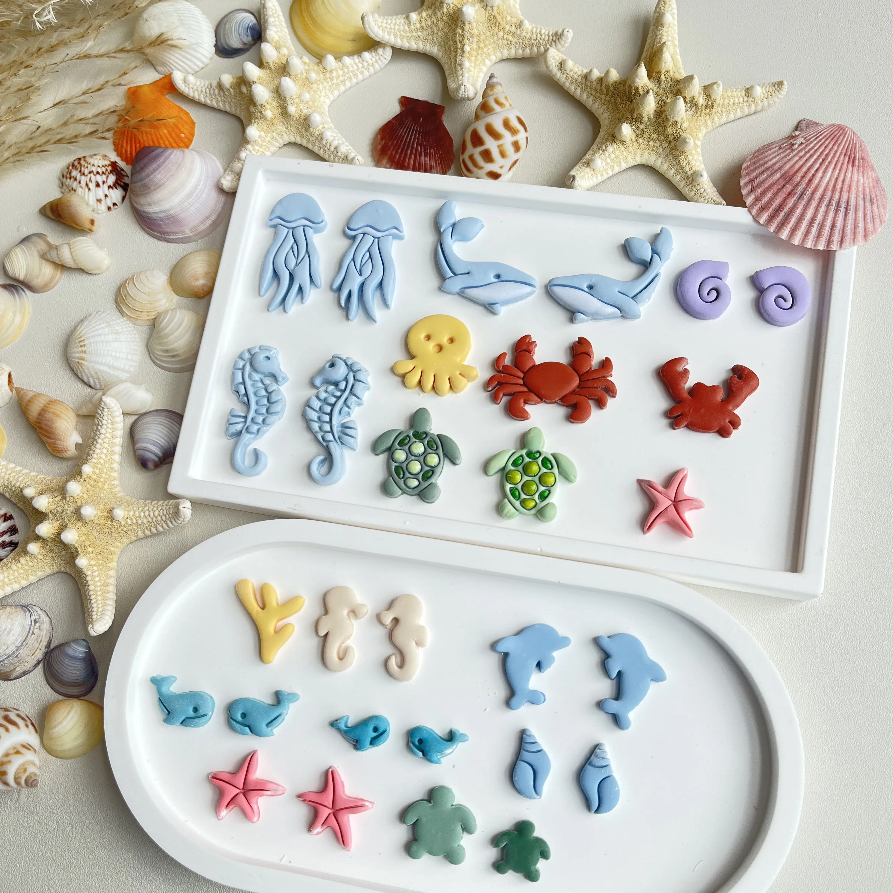 Fantasy-Ocean-World-Series-Polymer-Clay-Molds-Seahorse-Jellyfish-Whale ...