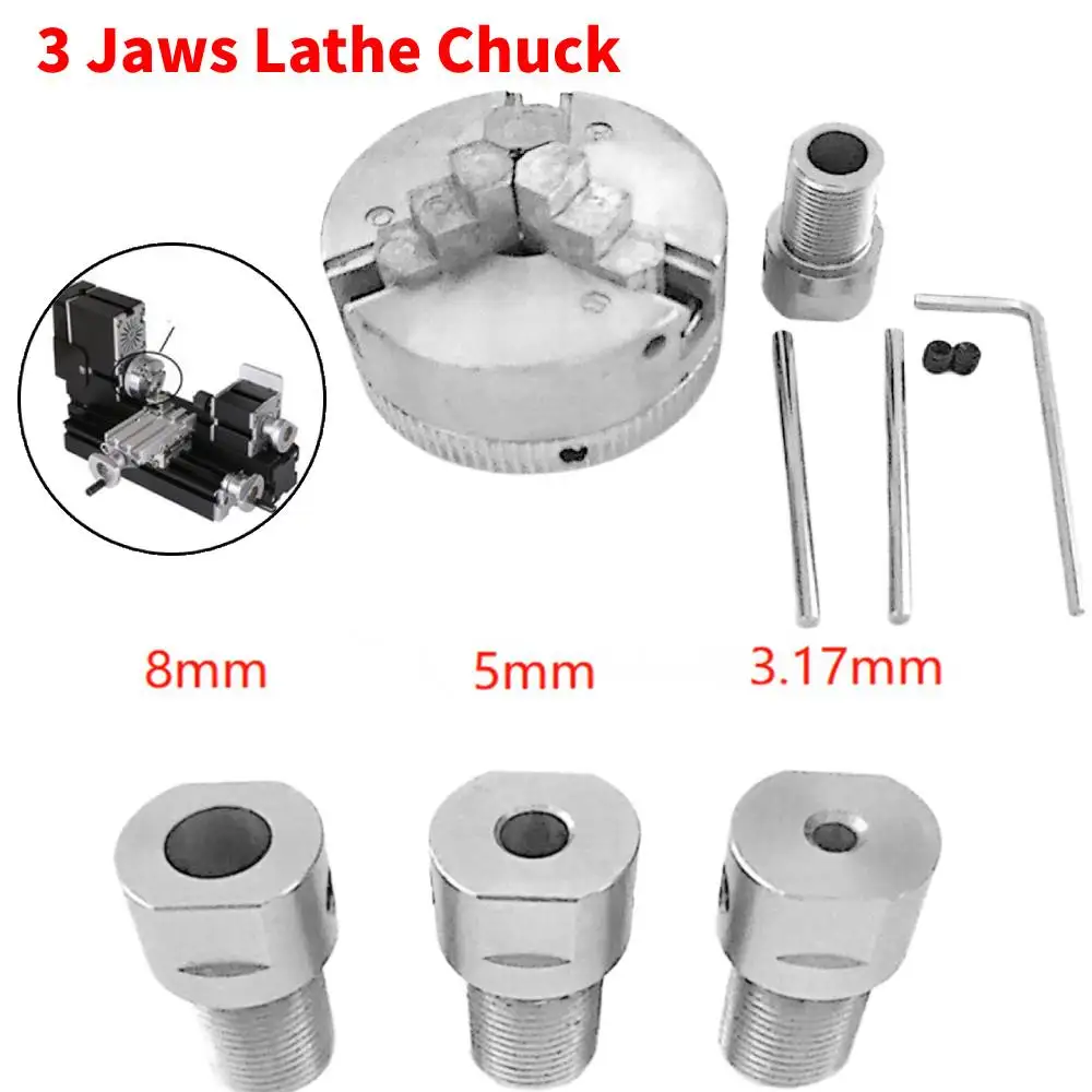 Liga de zinco 3 Jaw Auto Chuck Conexão Rod Auto Centering Wood Turning ...