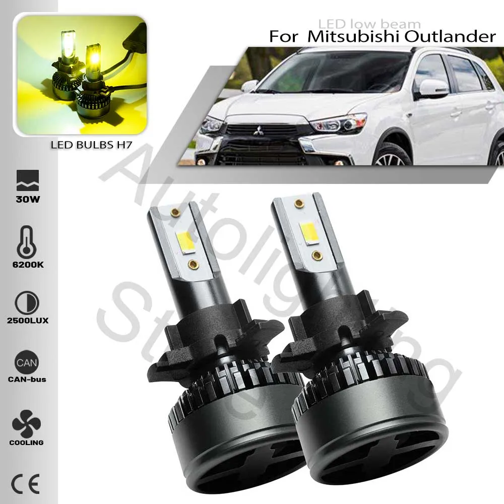 2PCS H7 Dual Color Led Bulbs Car Headlights High Low Beam For 2015 2016 ...