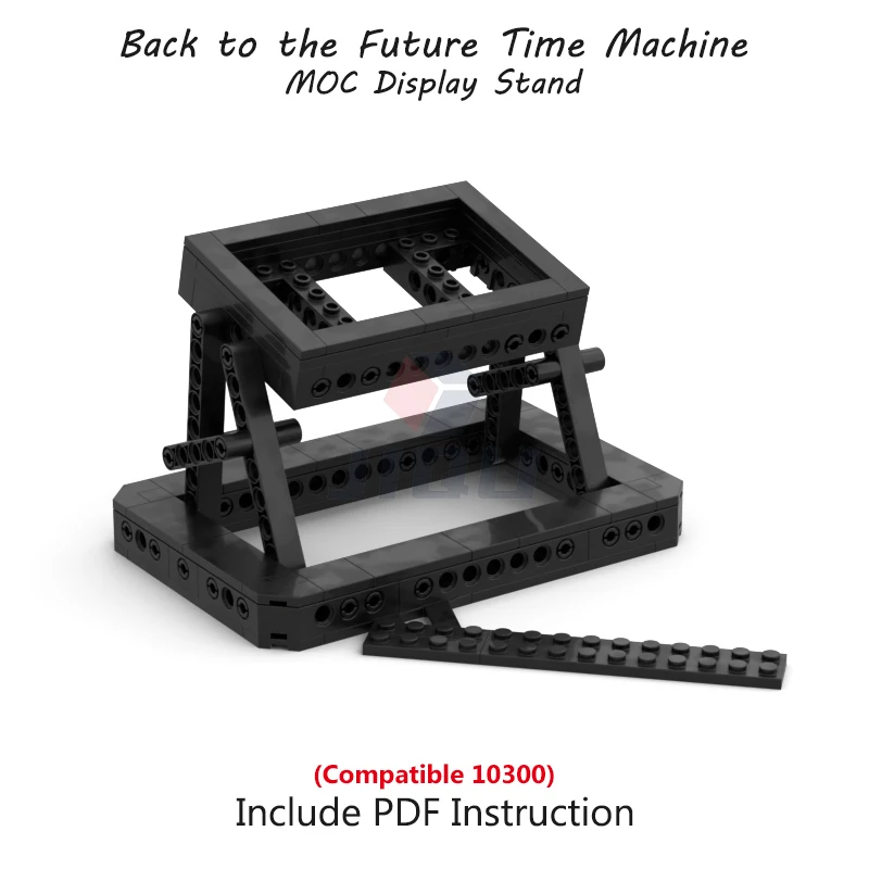 MOC Display Stand Bricks Set Compatible 10300 Back To The Future Time ...