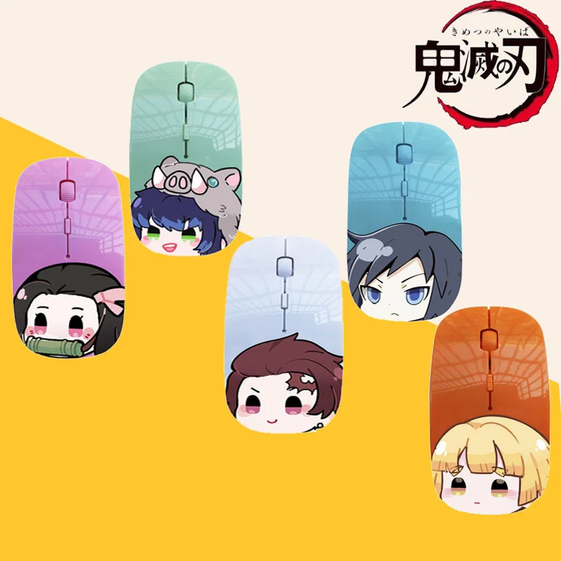 Anime Demon Slayer Kamado Tanjirou Nezuko Wireless Mouse Notebook ...
