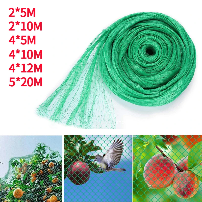 Green-Bird-Proof-Net-Garden-Netting-Orchard-Fruit-Tree-Protection-Mesh-Anti-bird-Fence-Reusable ...