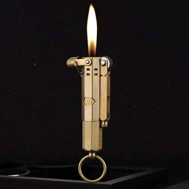 New Novelty Retro Gasoline Lighter Trenches Pure Copper Cigarette ...