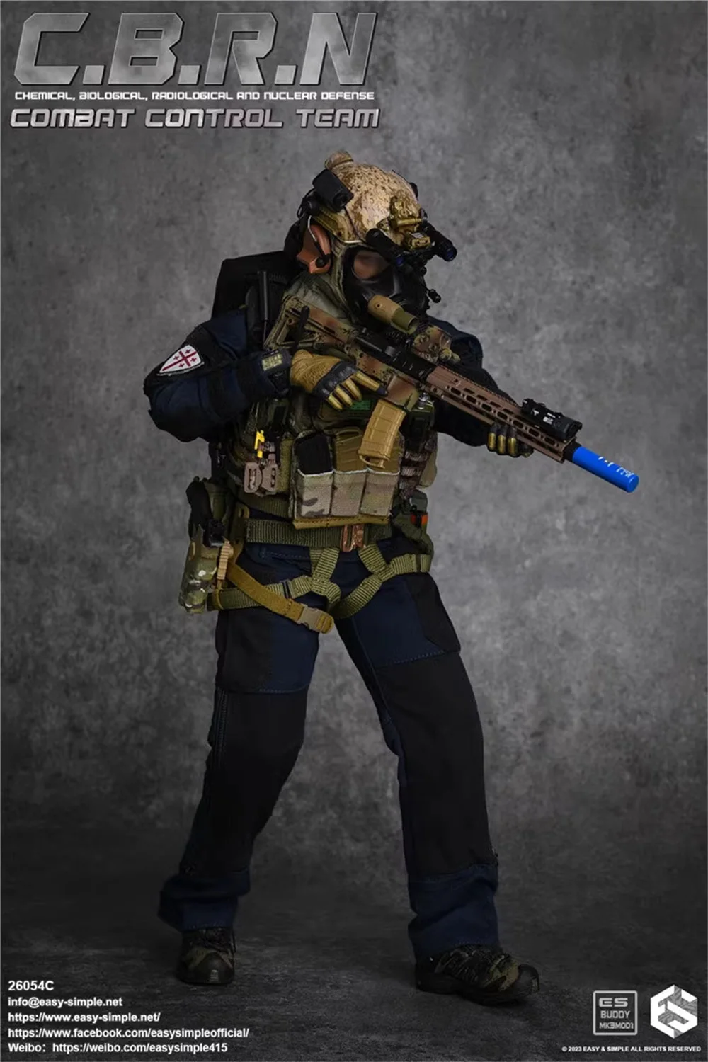 1/6 Easy&Simple ES 26054C CBRN Army Soldier Combat Control Team ...
