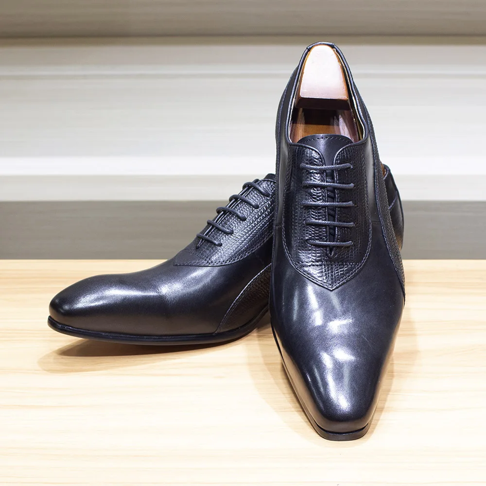 Oxford – chaussures habillées en cuir véritable pour homme, souliers ...