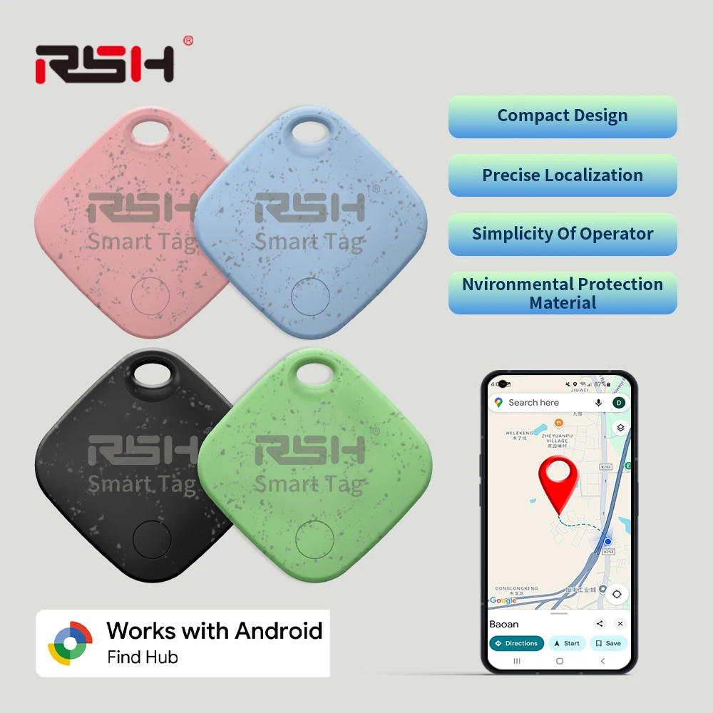 RSH Android GPS Tracker Work With Google's Find Hub Key Finder New Eco ...