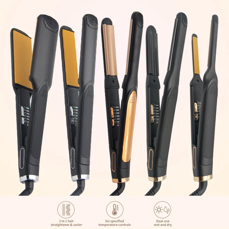 Professional-Hair-Straightener-Curler-Titanium-Ceramic-Heating-Plate ...
