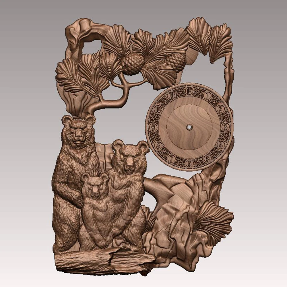 Sewing & Needlecraft Craft Supplies & Tools Clock Animals Hunting Dogs 2pcs 3d Models for cnc ...