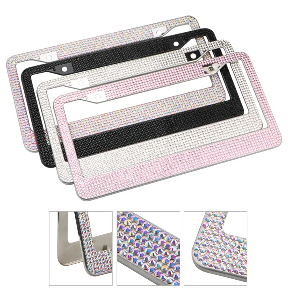 Bling License Plate Frame Rhinestone Crystals Sparkly License Plate ...